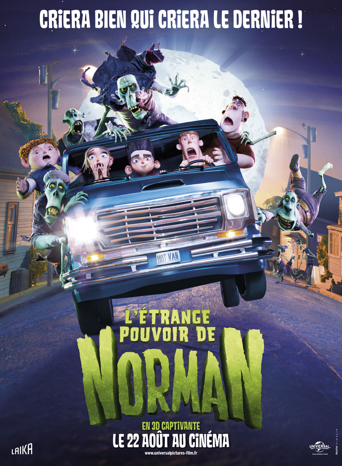 L’Étrange Pouvoir de Norman : affiche française du film d'animation ...